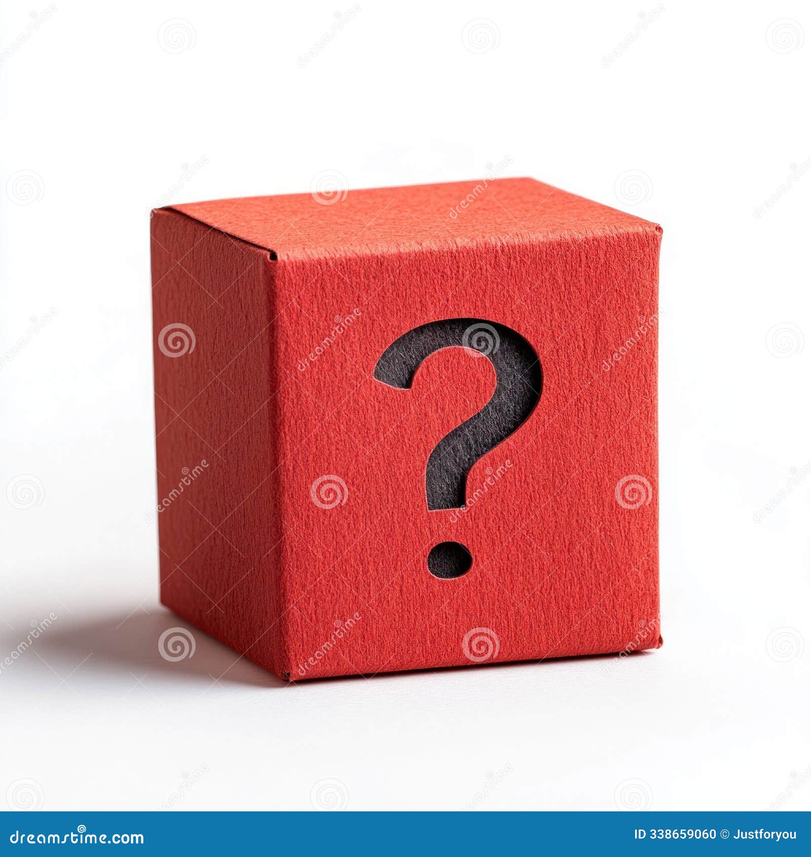 Red Mystery Box with Question Mark Stock Illustration - Illustration of ...