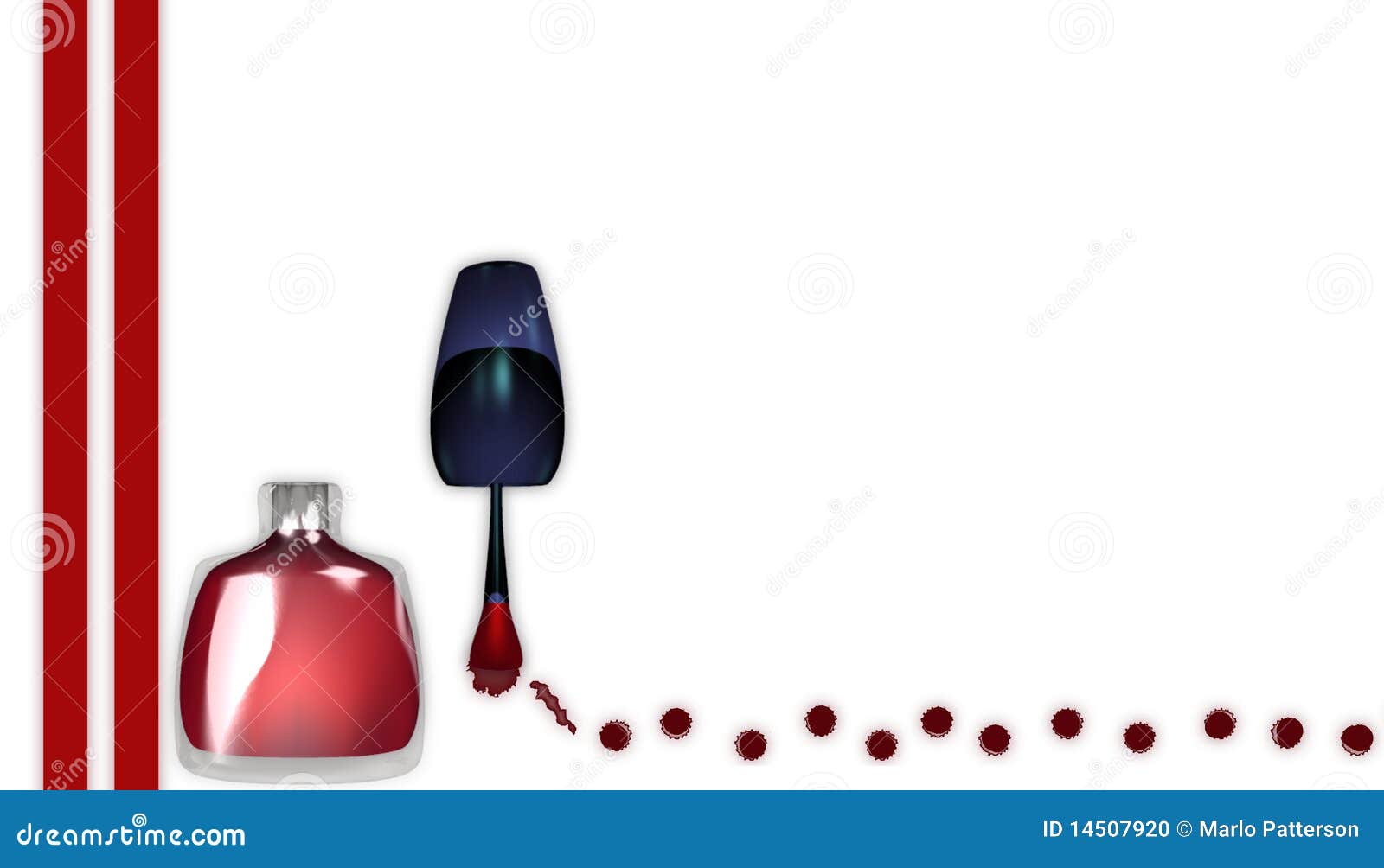 Red Nail Polish Background stock illustration. Illustration of spills ...