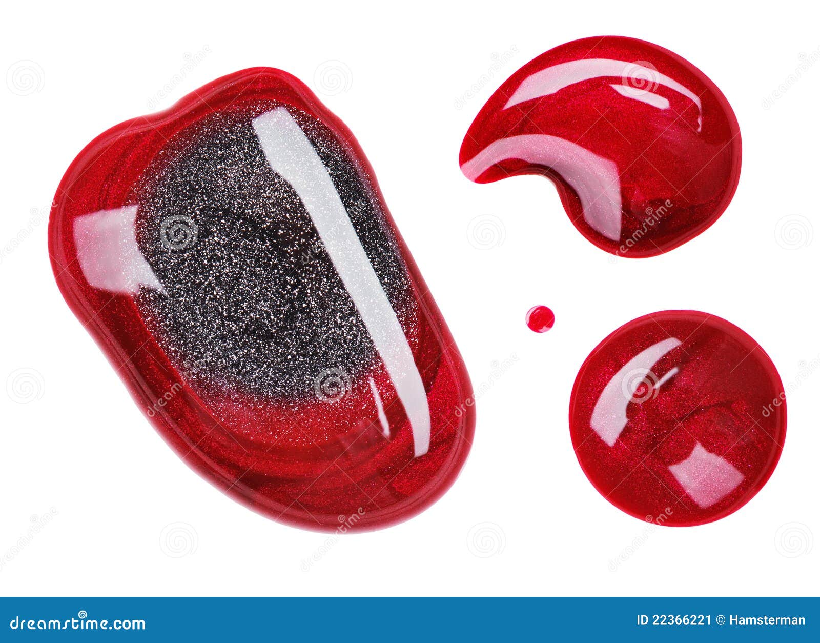 Red Nail Polish (enamel) Drops Sample Stock Image - Image of lacquer ...