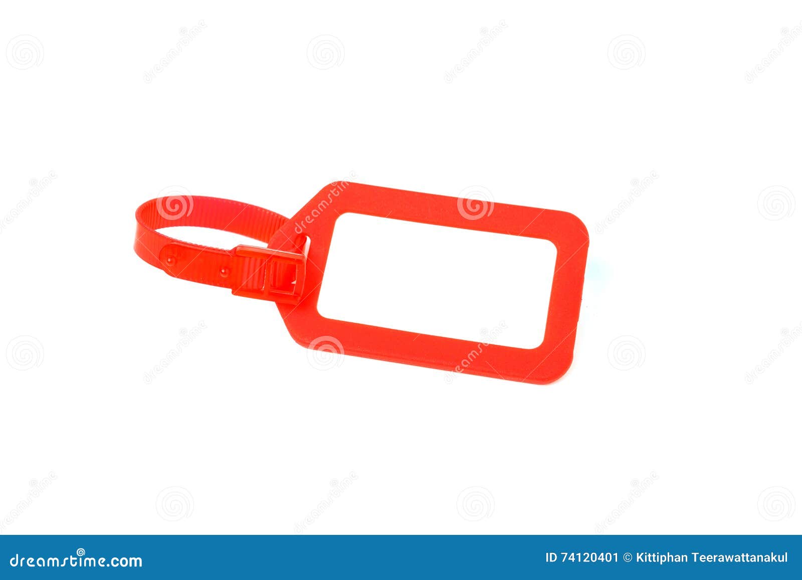 Red Name Tag Isolated on White Stock Image - Image of space, sale: 74120401
