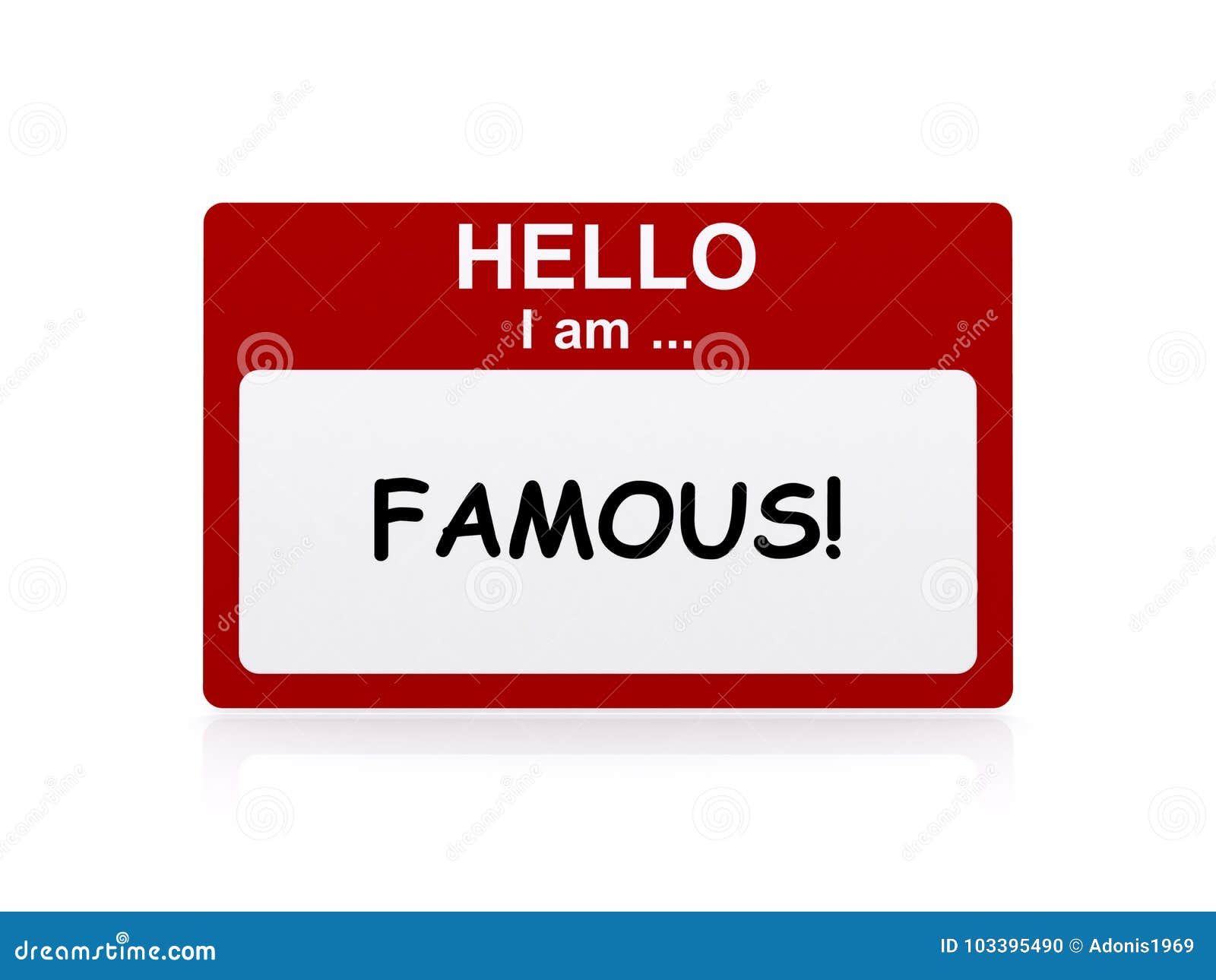 Hello I am Famous stock illustration. Illustration of plate - 103395490