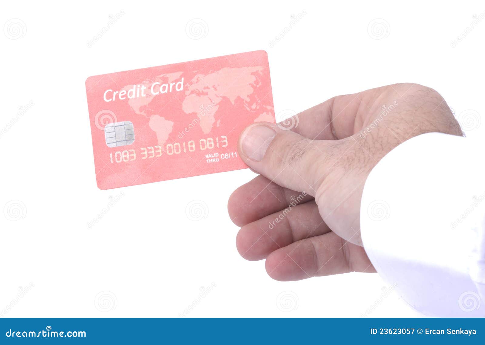 Red nameless Credit card stock image. Image of insert - 23623057