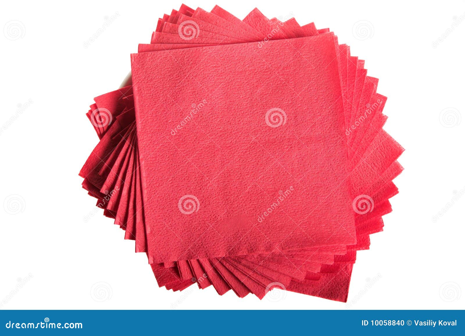 Red napkins stock photo. Image of white, object, isolated - 10058840