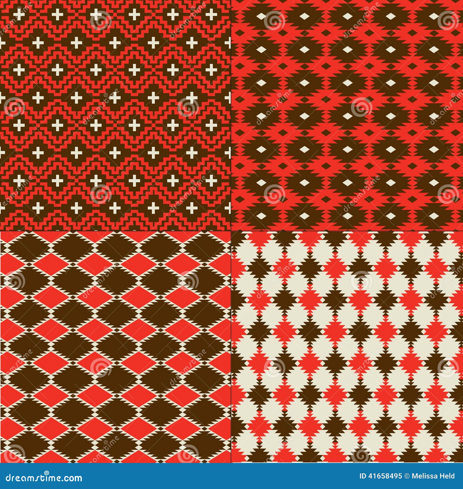 Red Native American Patterns Stock Image - Image of geometric, hopi ...