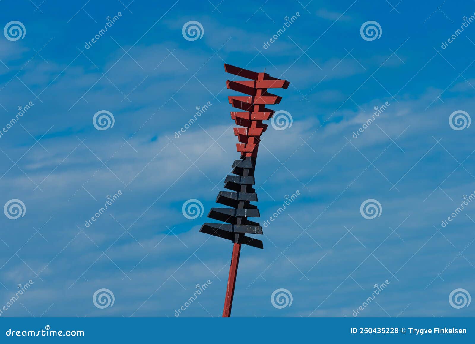 Red Navigational Mark at Sea.. Stock Photo - Image of distance, mark ...