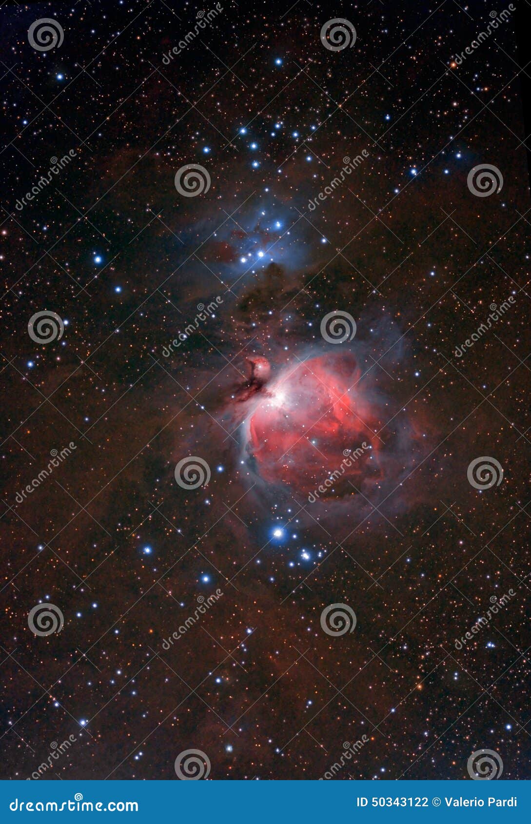 Red Nebula in the Night Sky Stock Photo - Image of nebula, cosmos: 50343122
