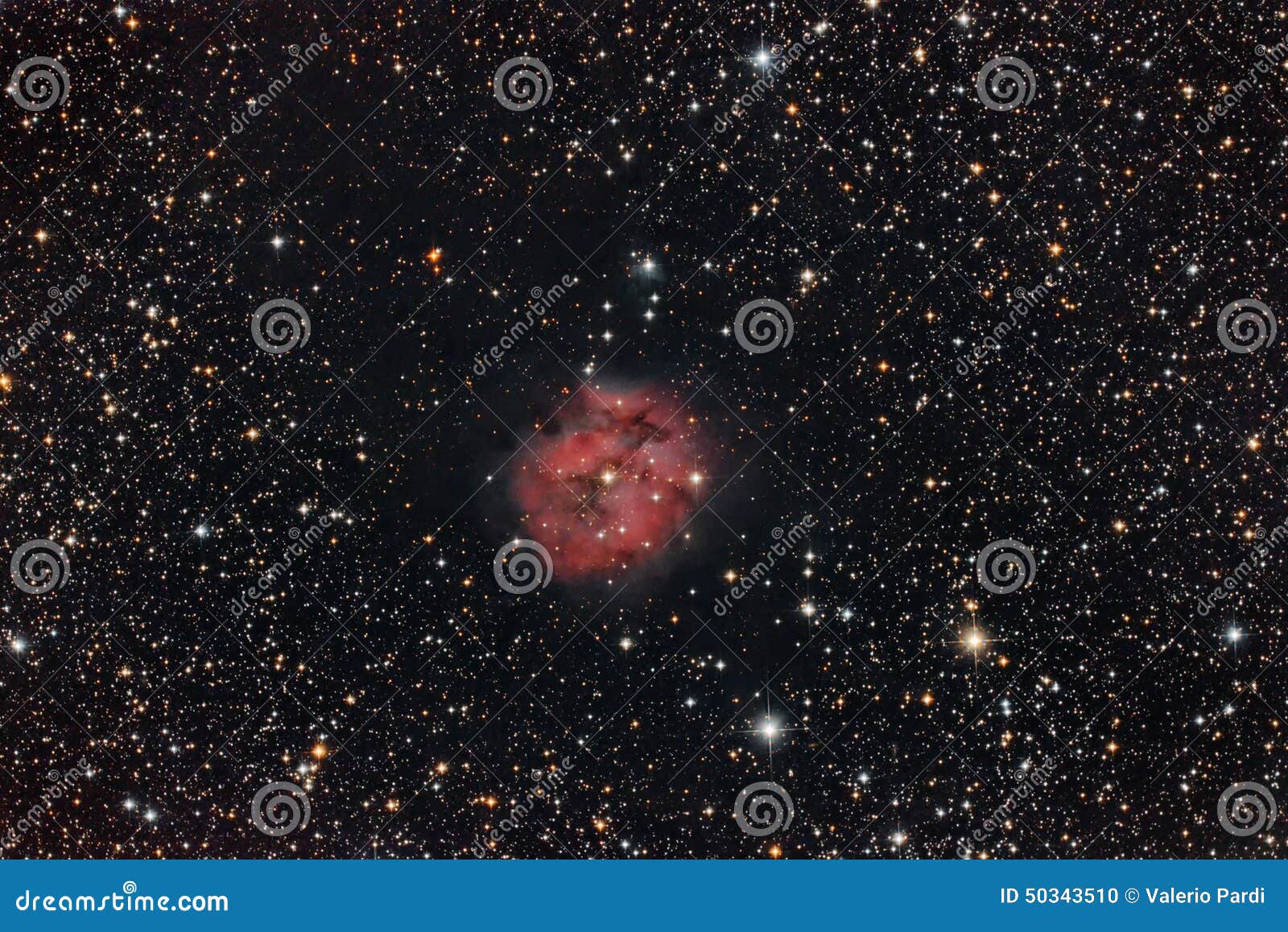 Red Nebula in the Night Sky Stock Photo - Image of cloud, nebula: 50343510