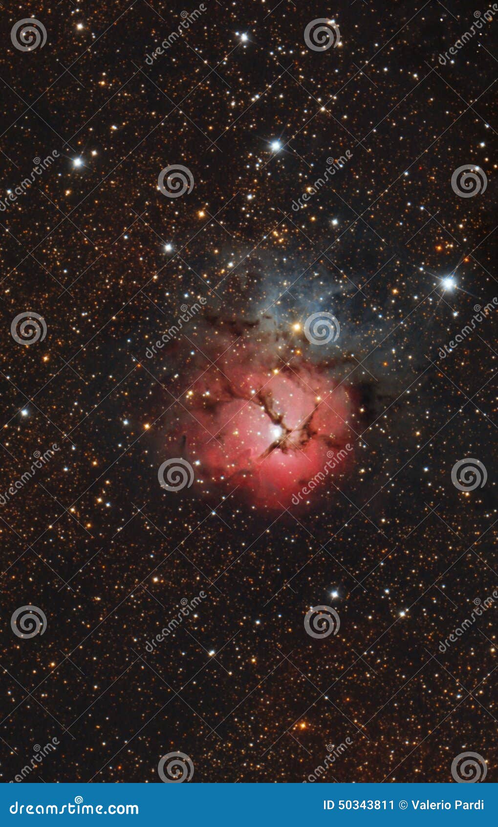Red Nebula in the Night Sky Stock Image - Image of cosmos, celestial ...