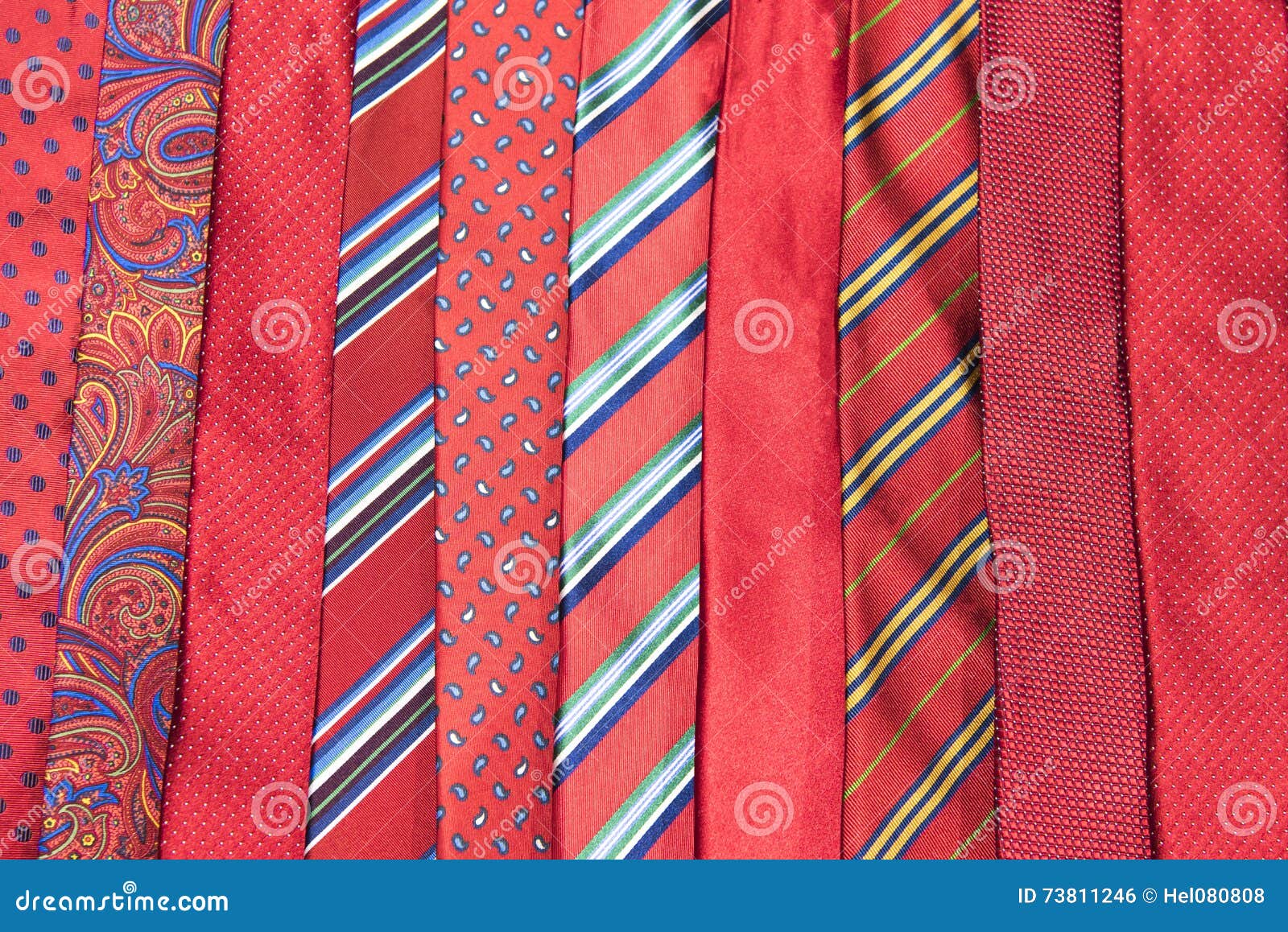 Red neck ties stock photo. Image of knot, formal, businessman - 73811246