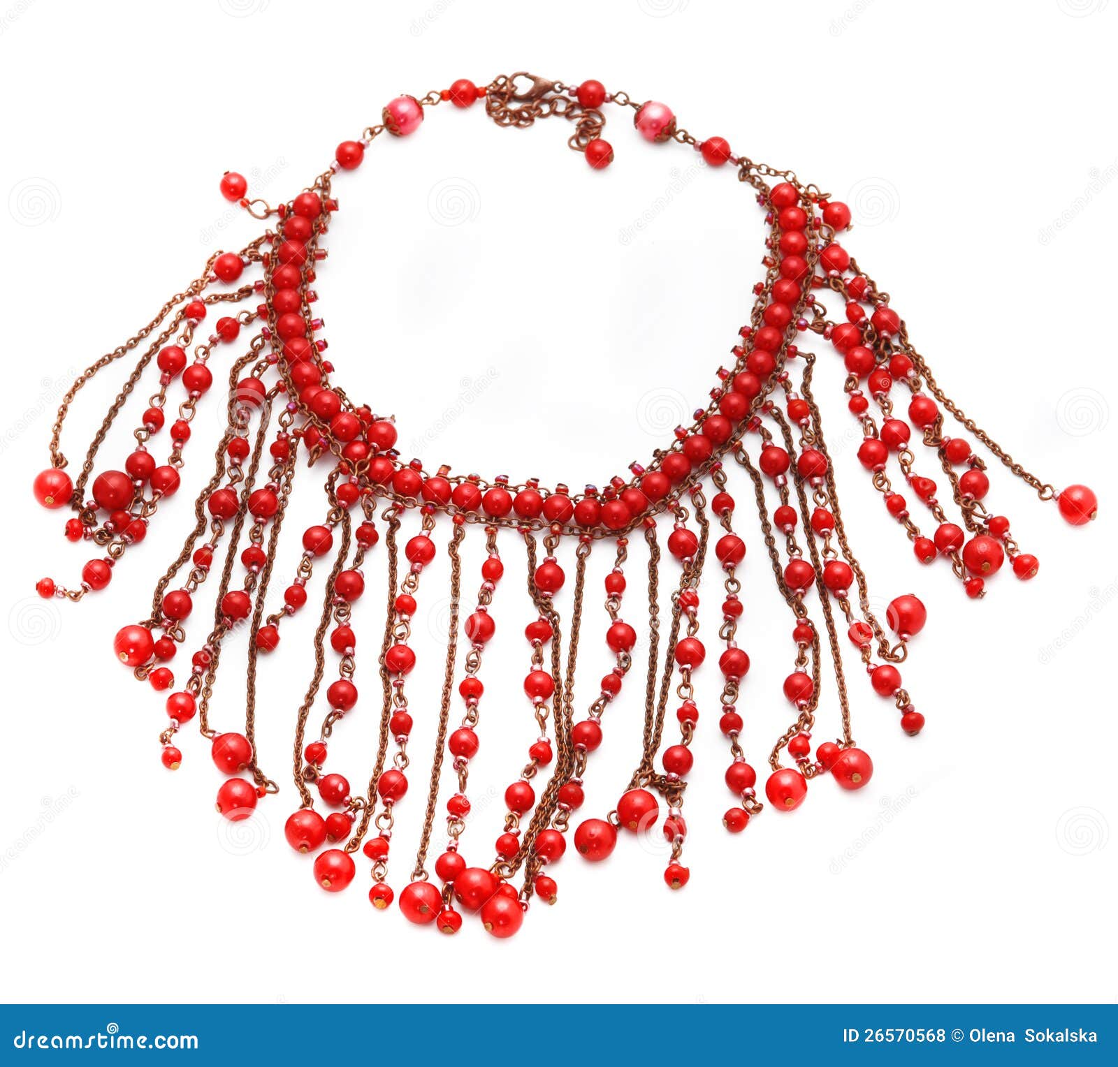 Red necklace stock photo. Image of jewels, traditional - 26570568