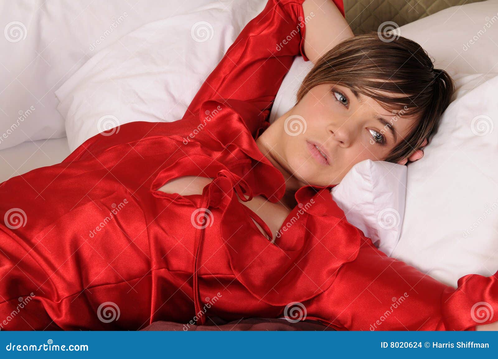Red negligee stock photo. Image of relax, gorgeous, attractive - 8020624
