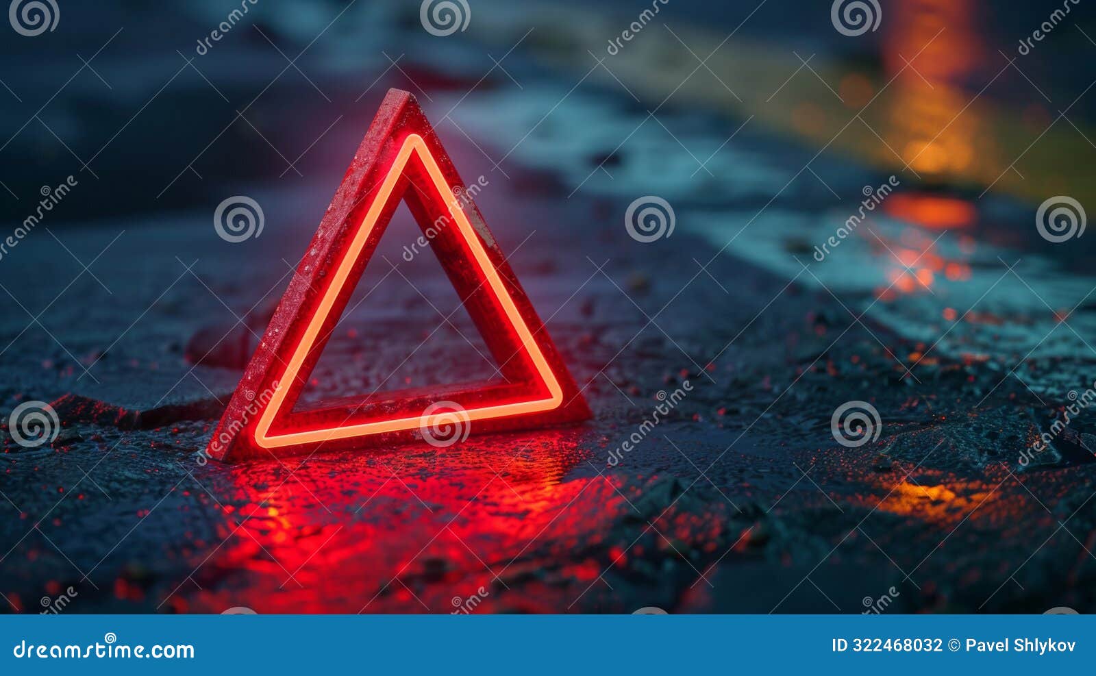 Red Neon Emergency Stop Icon on Wall Background, Warning Sign Stock ...