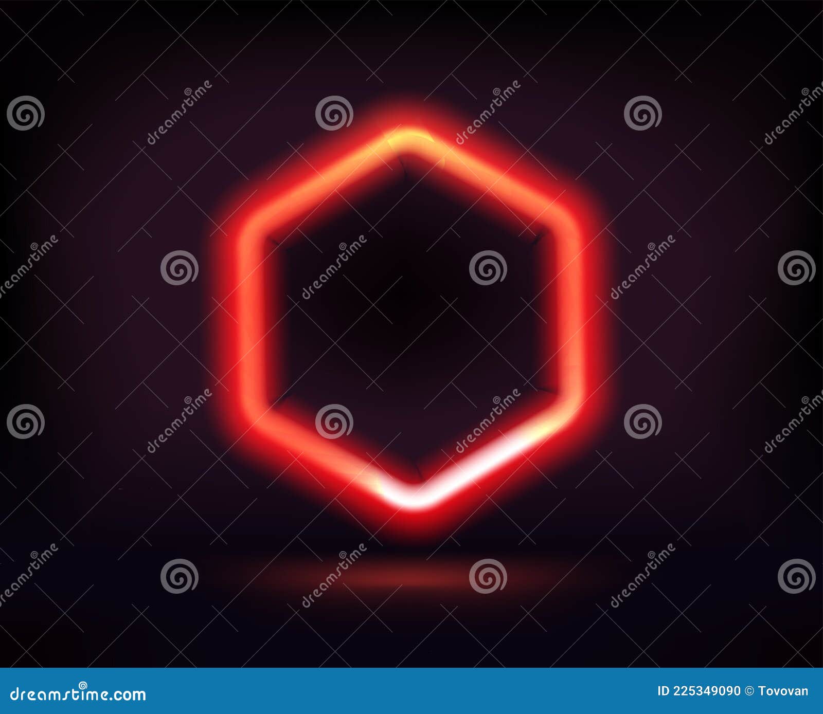 Red Neon Frame on Dark Background Stock Vector - Illustration of banner ...