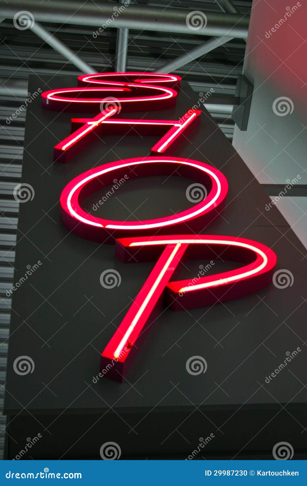 Shop Neon Light - 2 stock photo. Image of food, black - 29987230