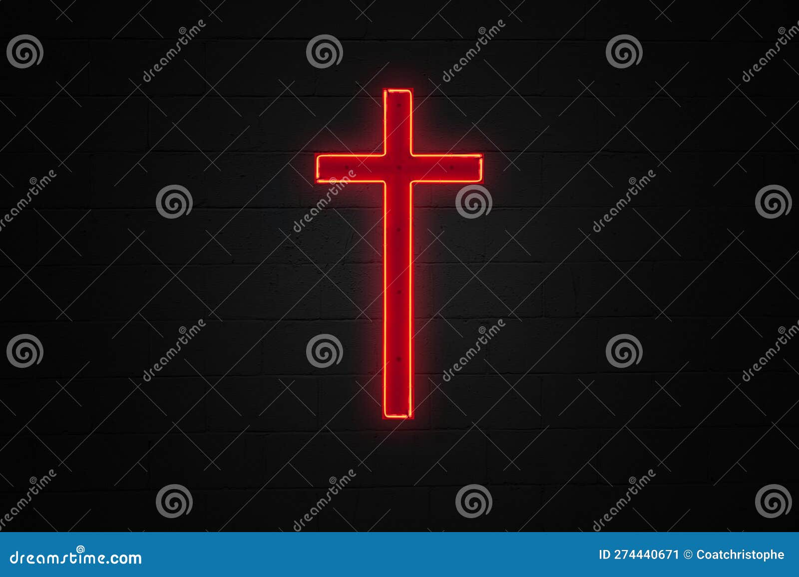 Red cross - Neon light stock image. Image of neon, concepts - 274440671