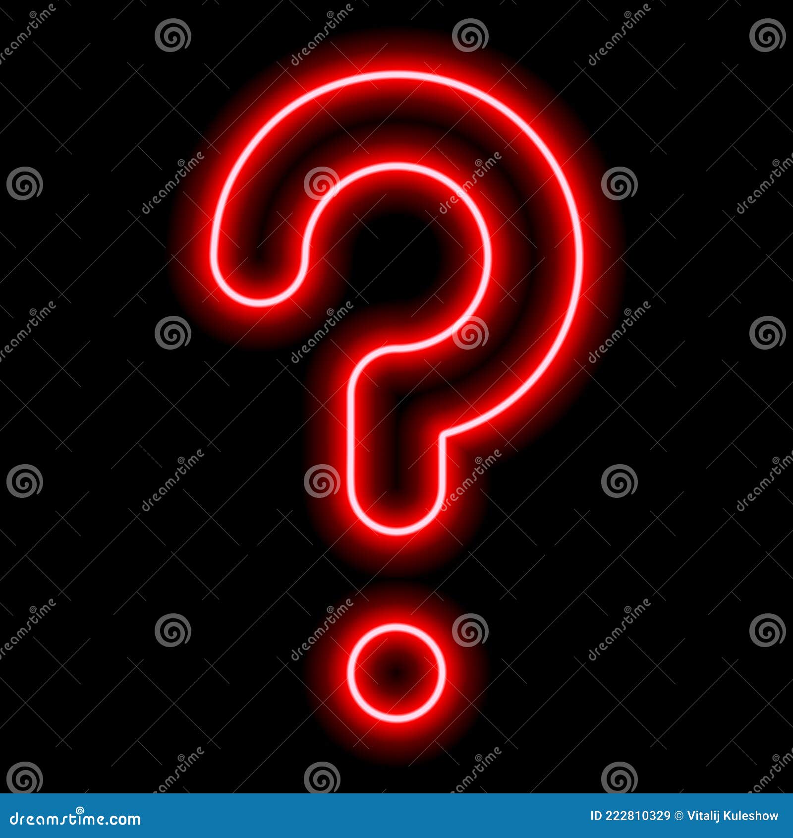 Red Question Mark Black Background