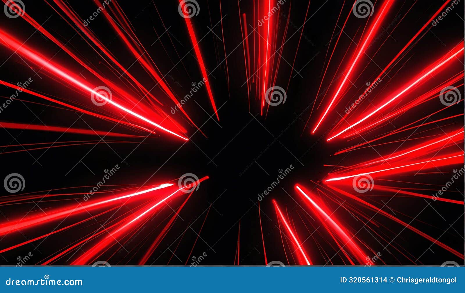 Red Neon Rays Zoom Motion Effect on Plain Black Ai Generated Stock ...