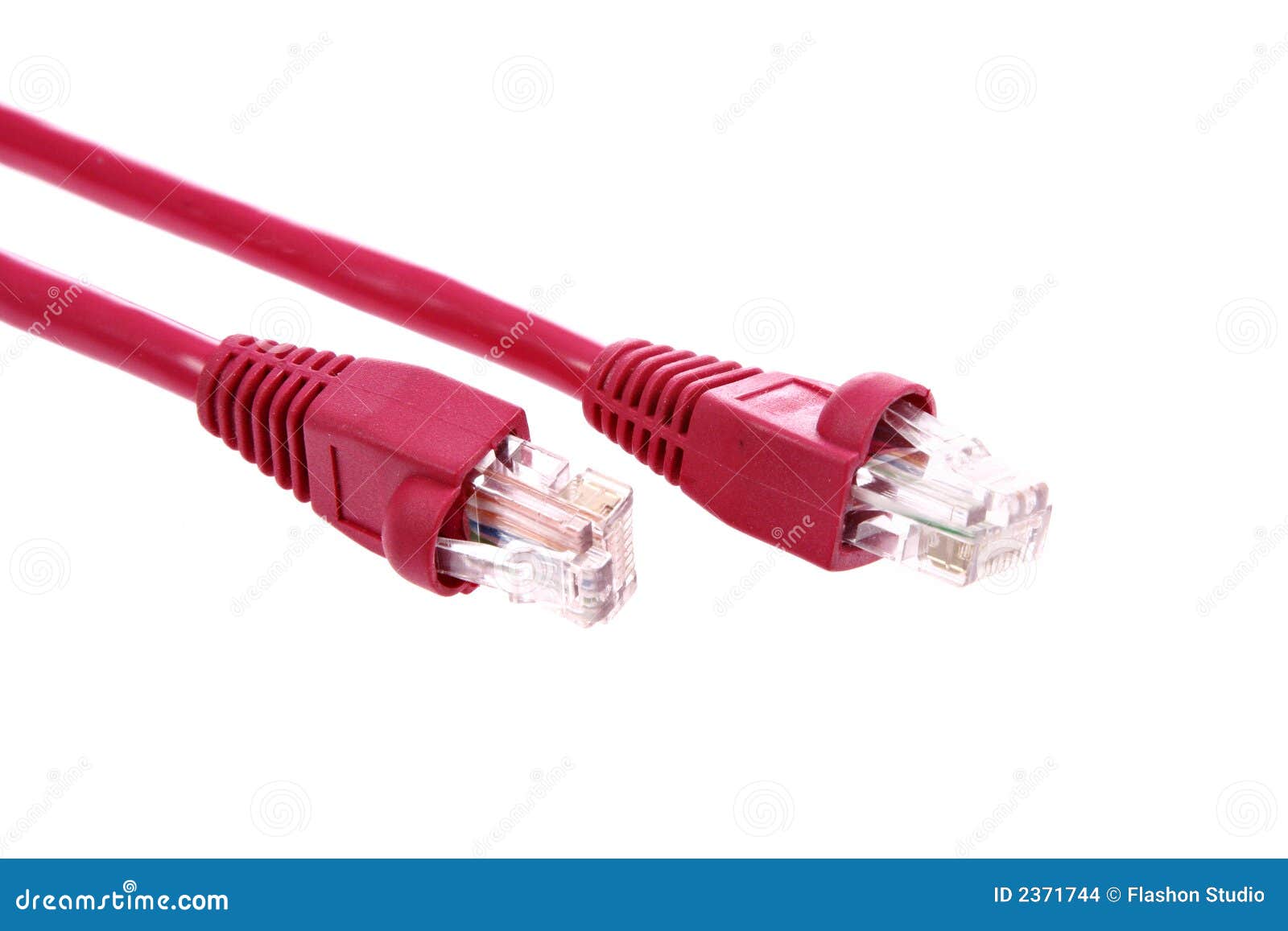 Red network cable stock photo. Image of equipment, connect - 2371744