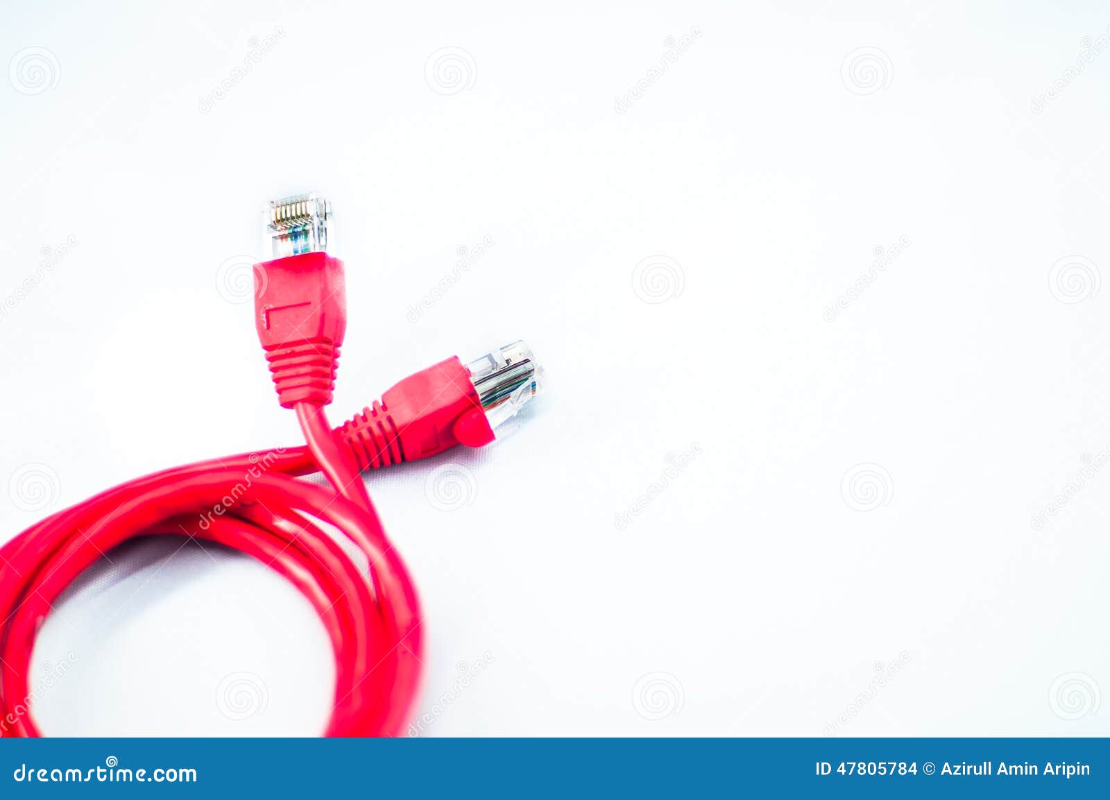 Red network cable stock photo. Image of wire, networking - 47805784