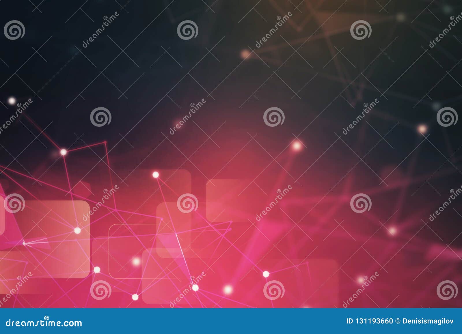 Red Network Immersive Interface Stock Illustration - Illustration of ...
