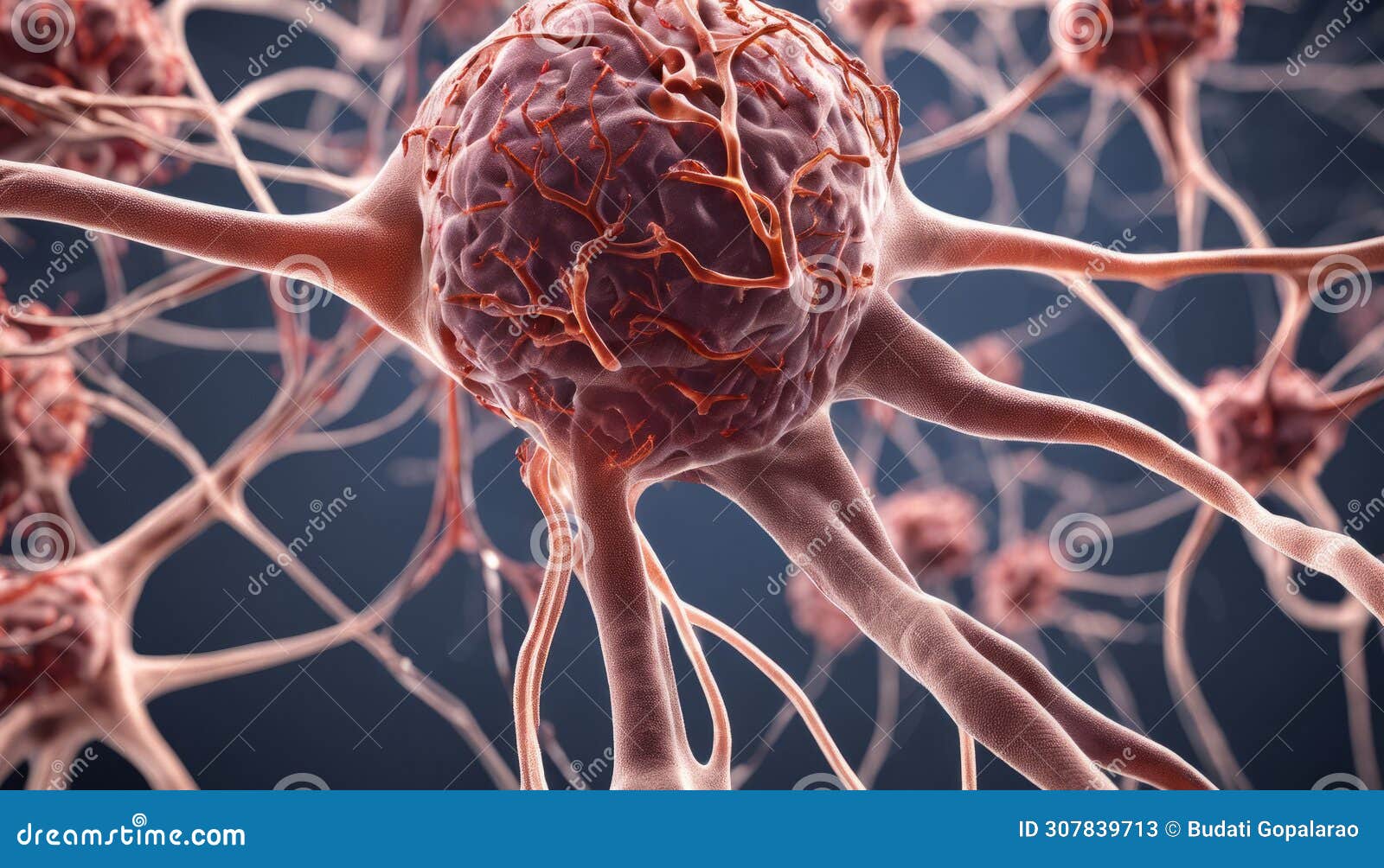 Red Neural Con Sinapsis Una Compleja Red De Neuronas Stock de ...