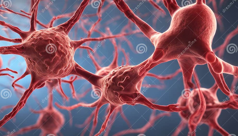 Red Neuronal Una Compleja Red De Neuronas Interconectadas Stock de ...