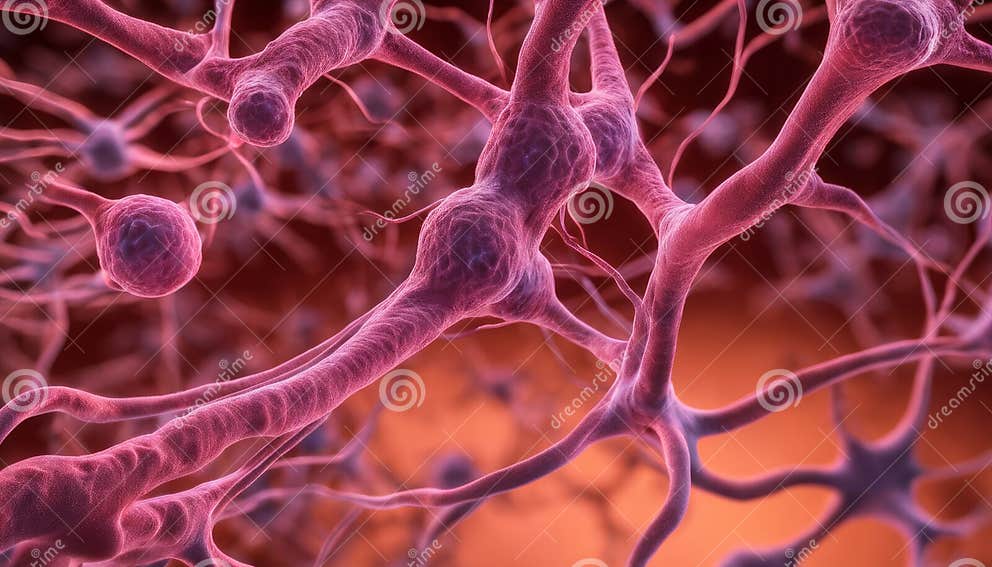 Red Neuronal Una Compleja Red De Neuronas Interconectadas Stock de ...