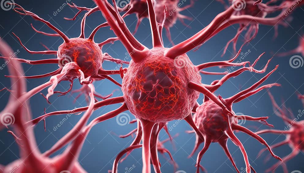 Red Neuronal Una Compleja Red De Neuronas Interconectadas Stock de ...