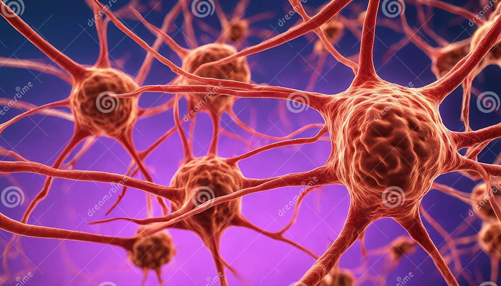 Red Neuronal Una Compleja Red De Neuronas Interconectadas Stock de ...