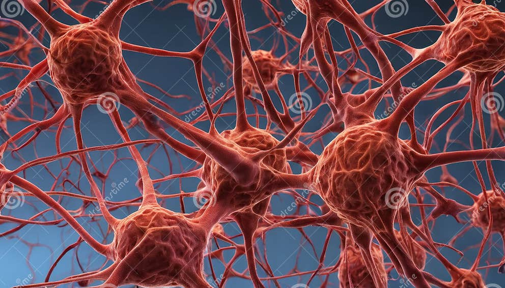 Red Neuronal Una Compleja Red De Neuronas Interconectadas Stock de ...