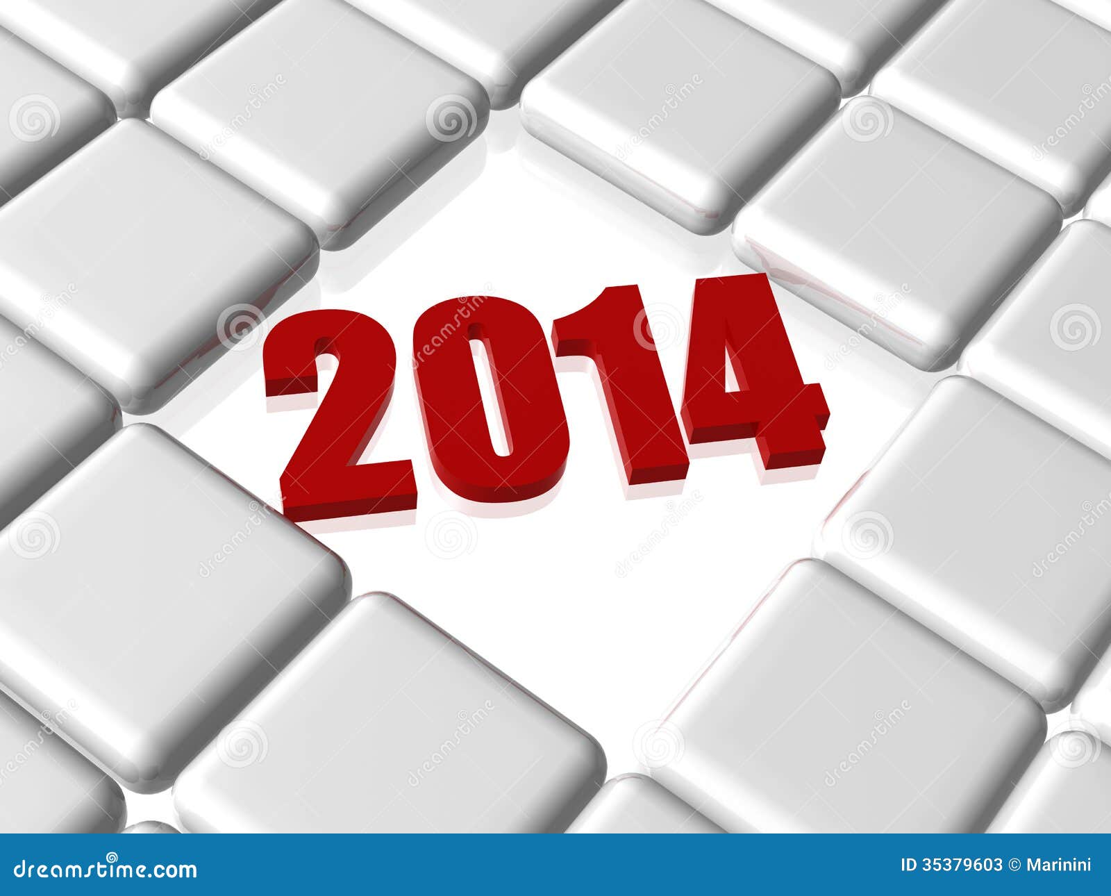 Red new year 2014 in boxes stock illustration. Illustration of gala ...