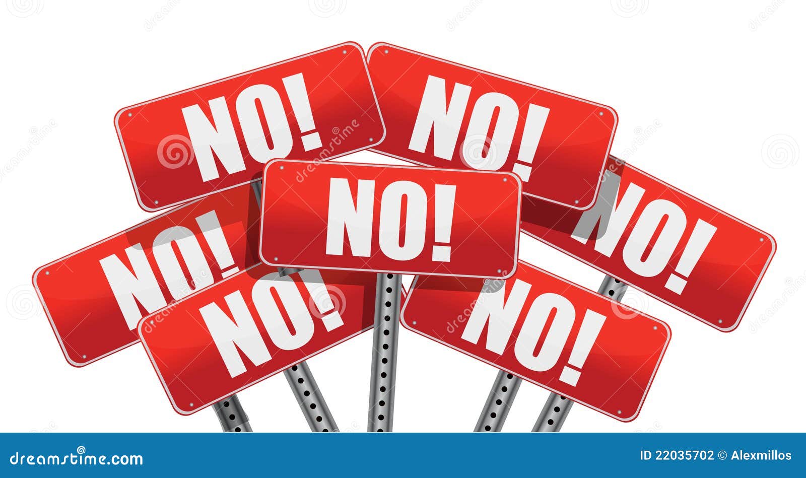 Red No Signs Illustration Design Stock Vector - Illustration of polling ...