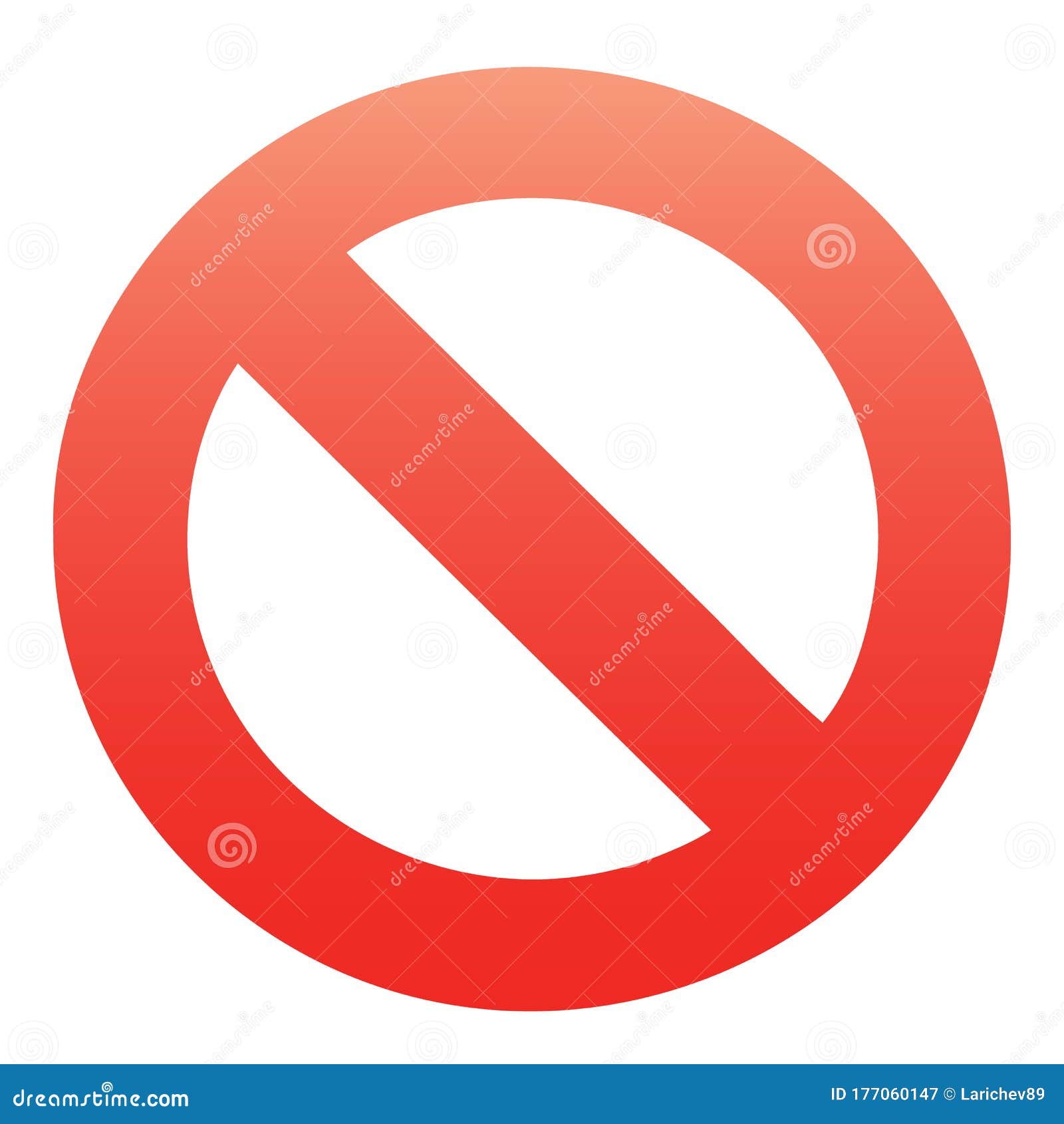 Red No Symbol. Prohibiting Sign. Circle Red Warning Icon Stock ...