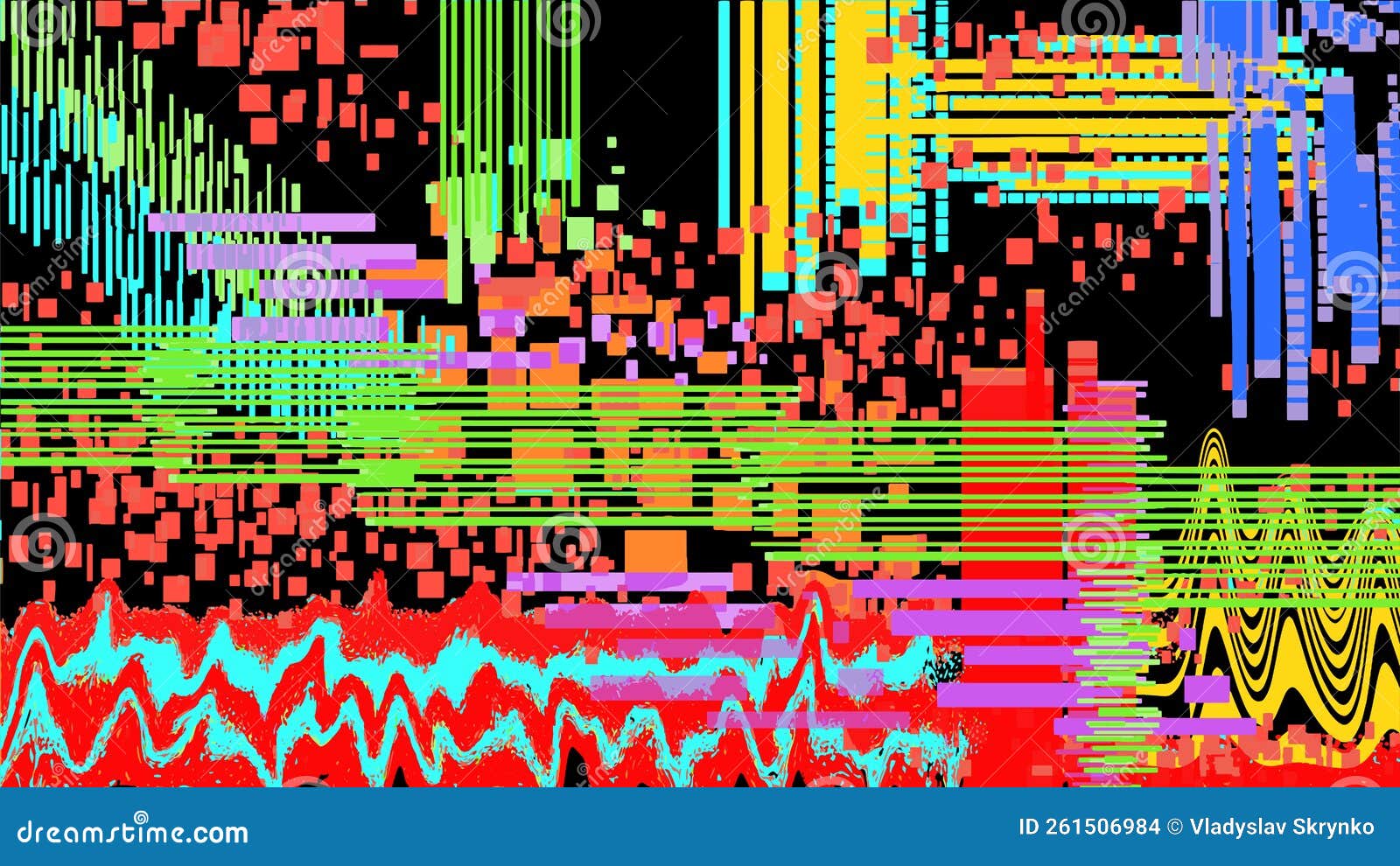 Red Noise and Pixels with Glitch Effect Against Black Background. Stock ...