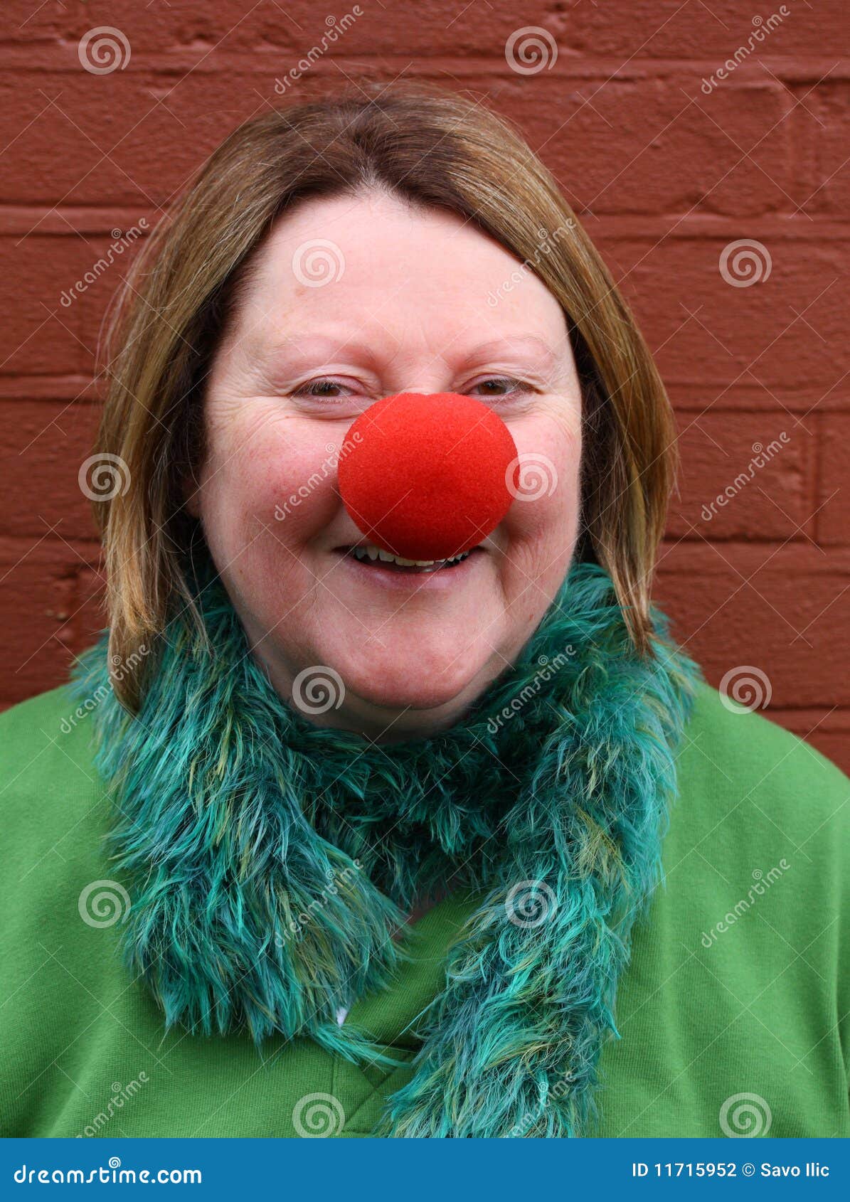 Red nose stock photo. Image of smile, happy, female, portrait - 11715952