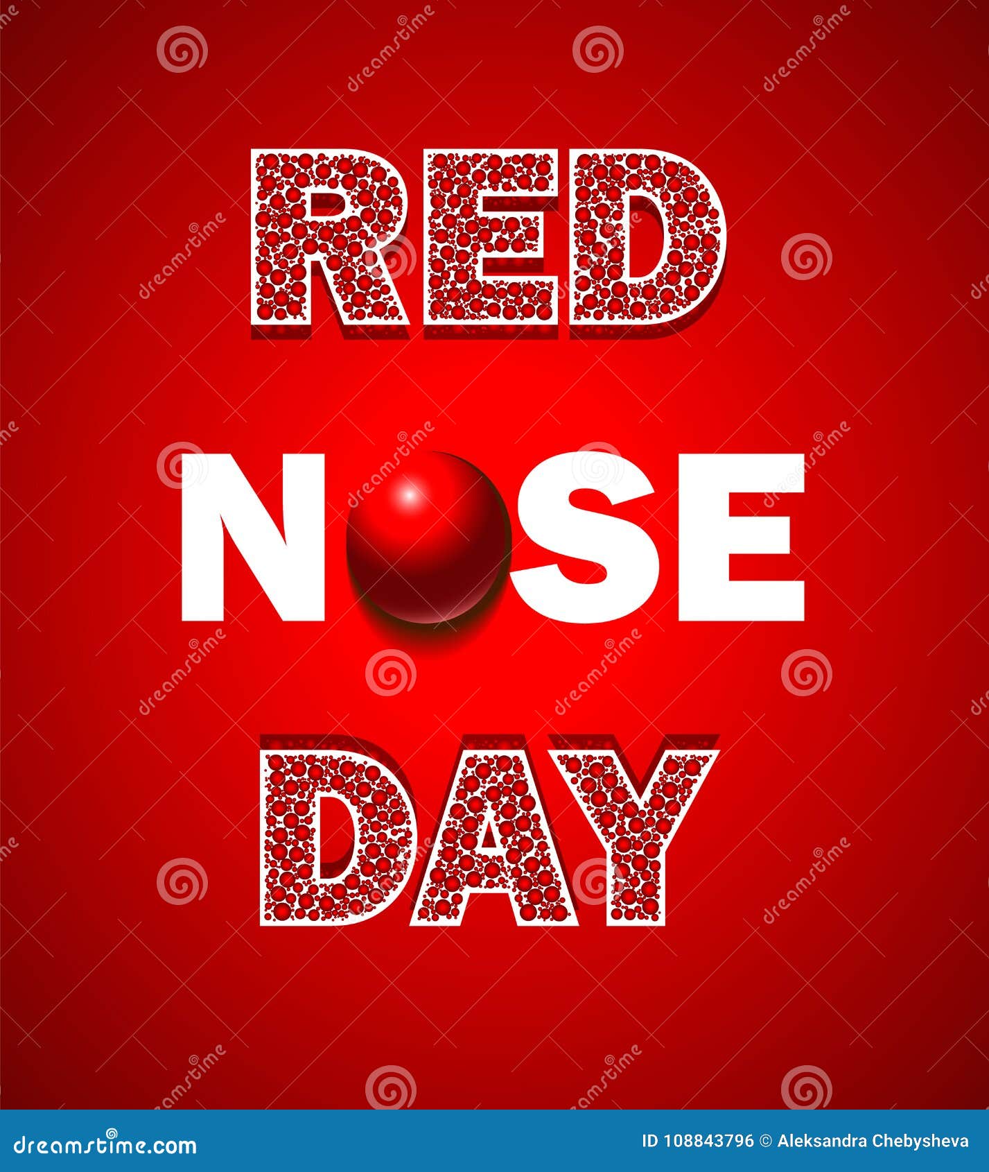 Red Nose Day Card. Vector Illustration. Stock Illustration ...