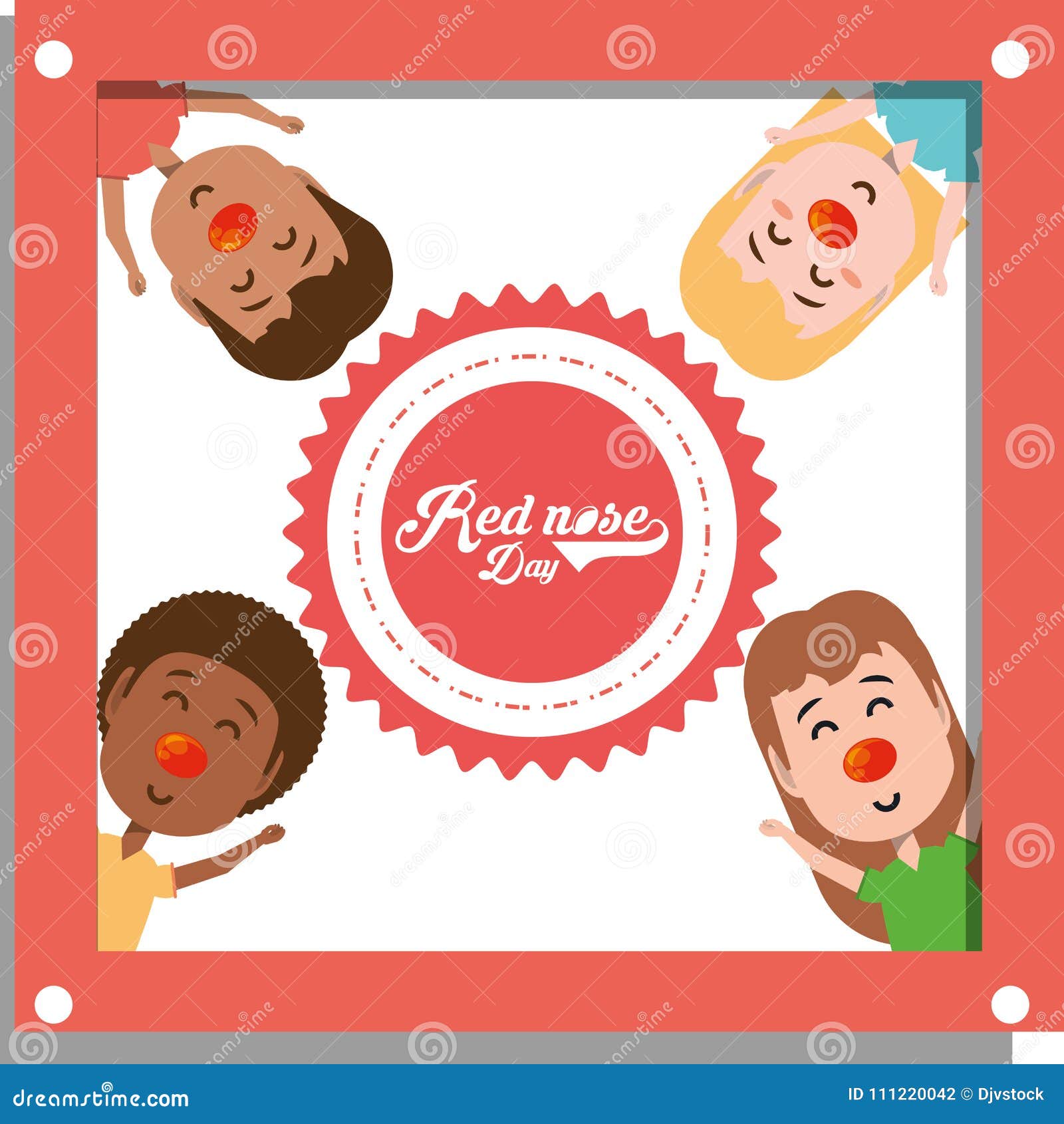 Red Nose Day Design Stock Vector Illustration Of Help 111220042