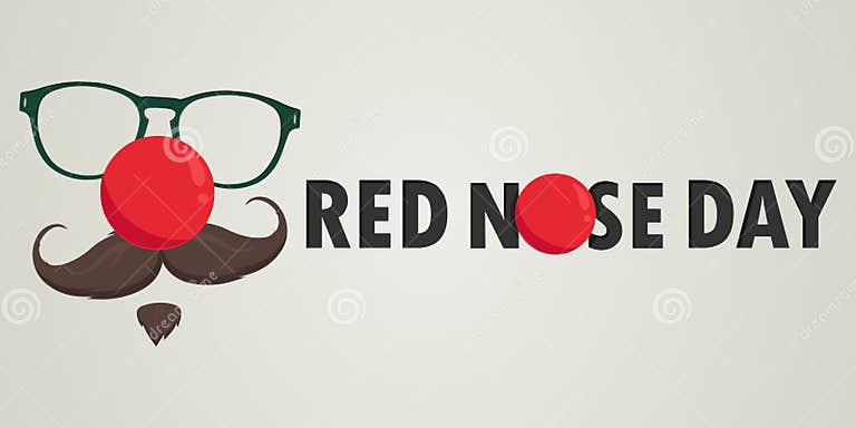 Red Nose Day Vector Card. Vector Illustration. Stock Illustration ...