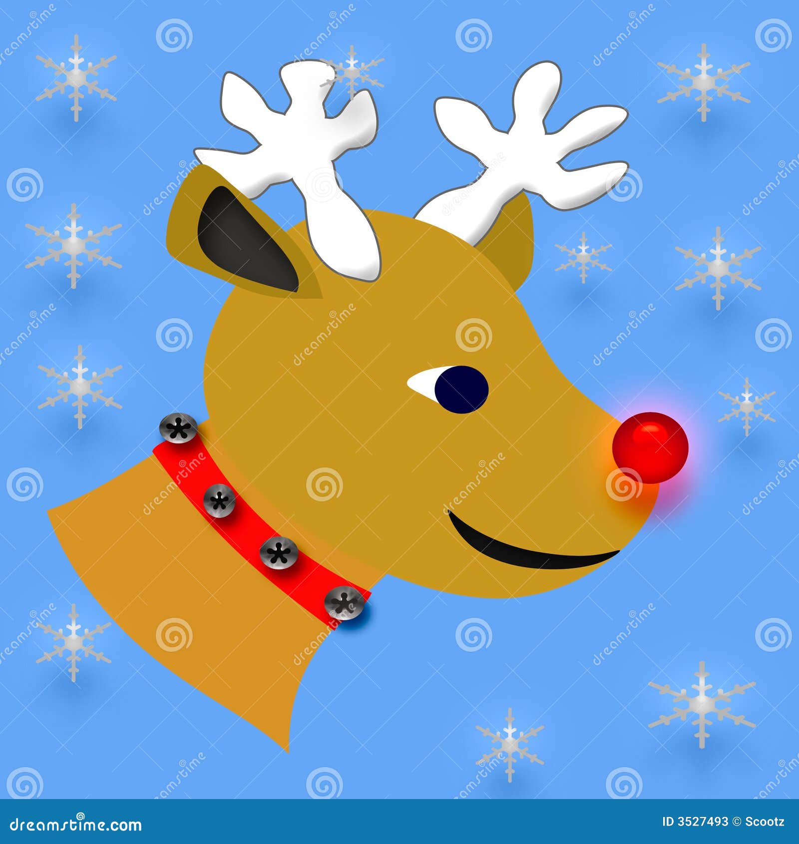 Red Nose Reindeer Picture. Image: 3527493