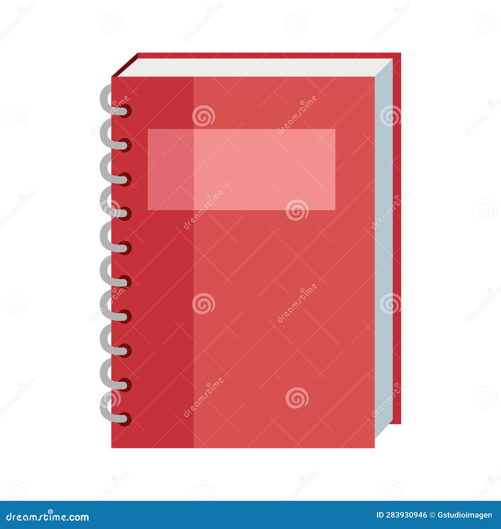 Red note book library stock vector. Illustration of design - 283930946