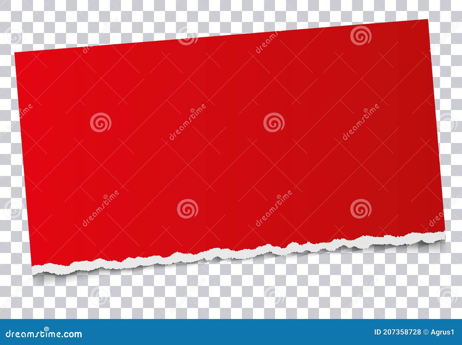 Red Note Paper Banner on Transparent Background Stock Vector ...