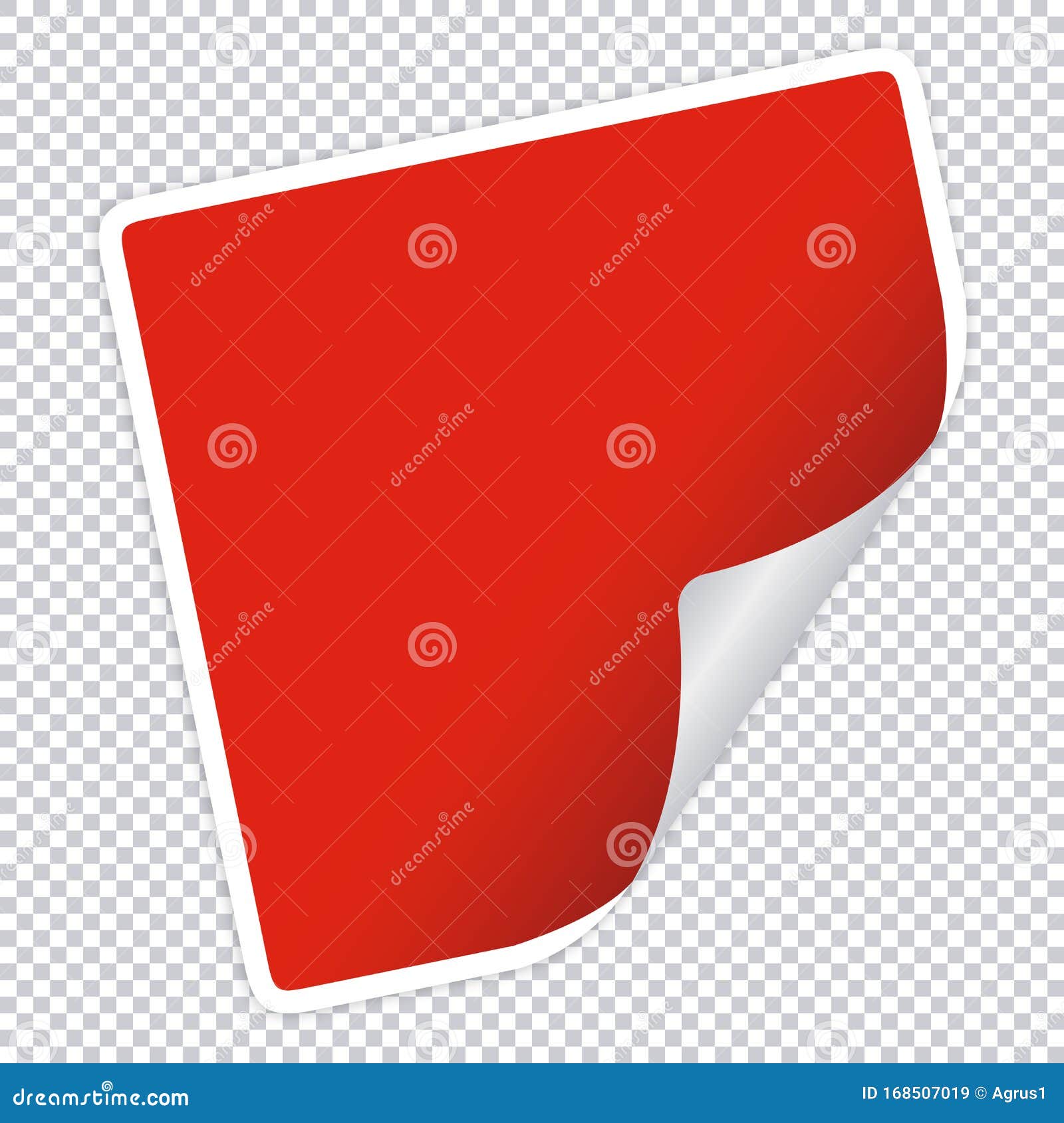 Red Note Paper on Transparent Background Stock Vector - Illustration of ...