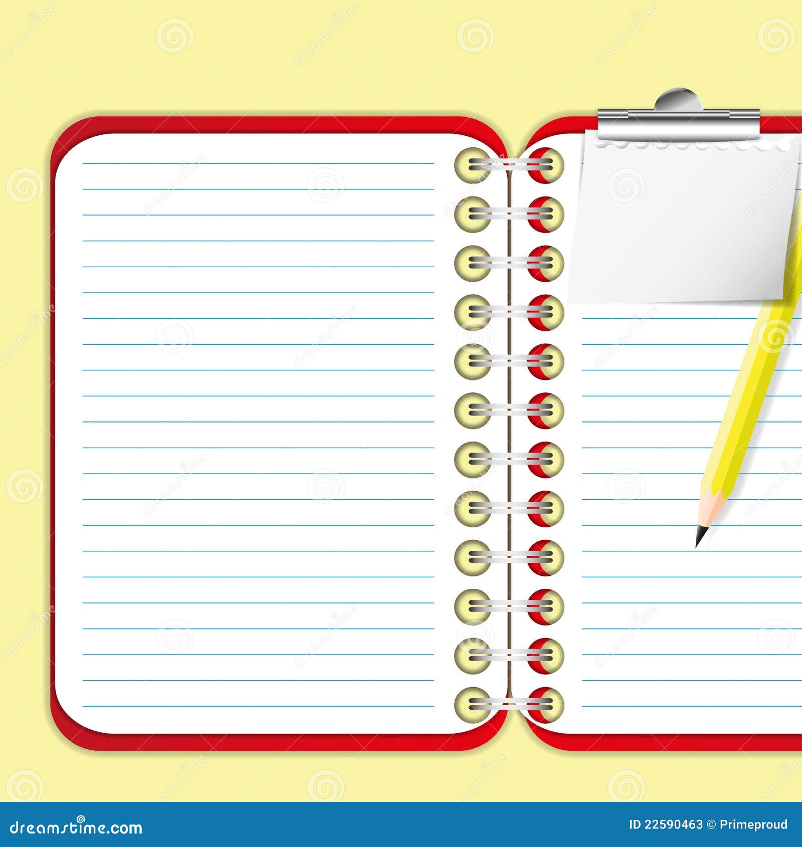 Red notebook stock vector. Illustration of bulletin, book - 22590463