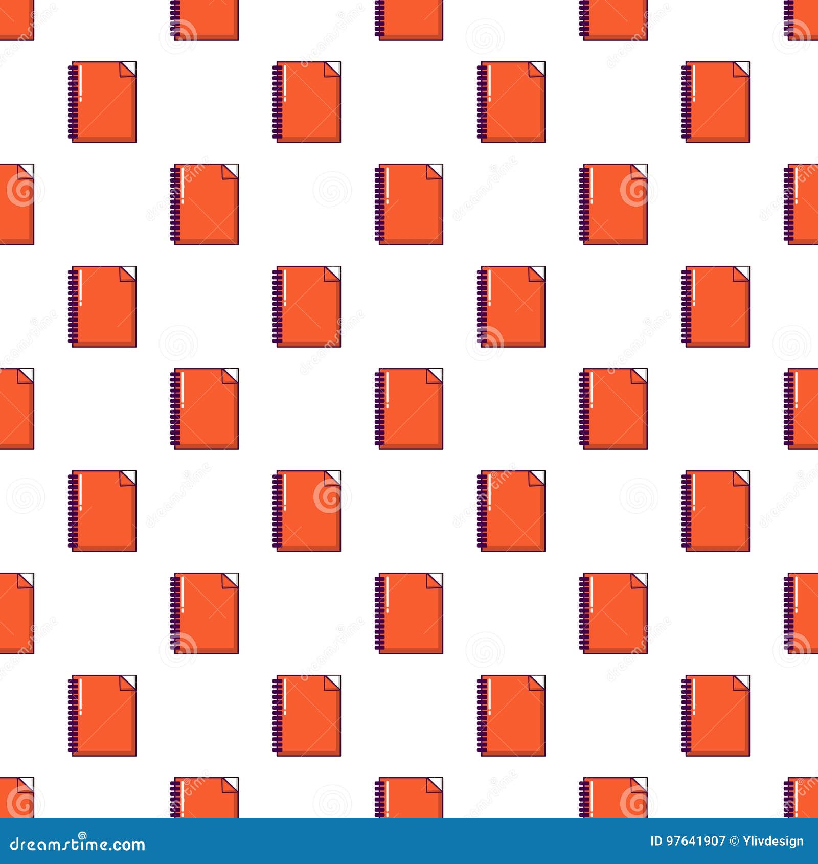 Red Notebook Pattern Seamless Stock Vector - Illustration of blue ...