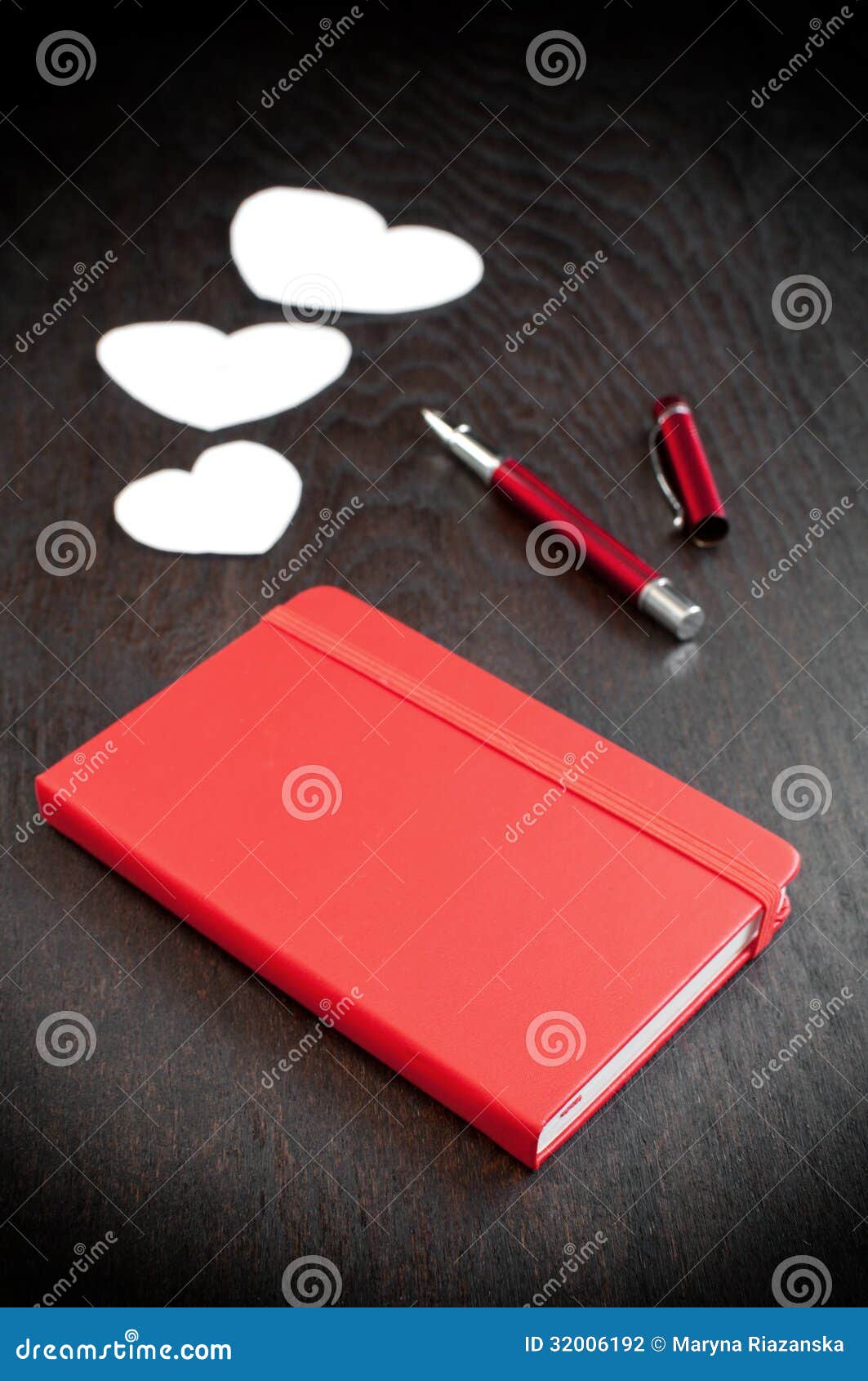 Red Notebook With Romantic Diary Stock Photography | CartoonDealer.com ...