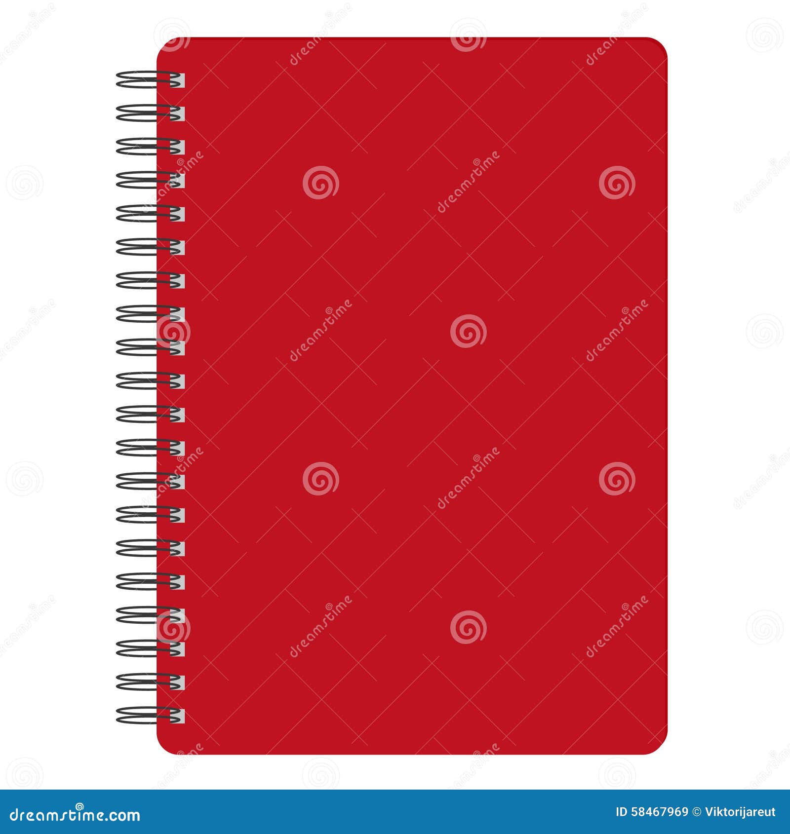 Red notebook stock vector. Illustration of blank, design - 58467969