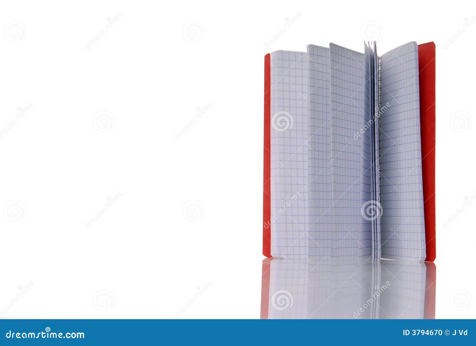 Red Notepad Isolated Over White Stock Photo - Image of finance, binder ...
