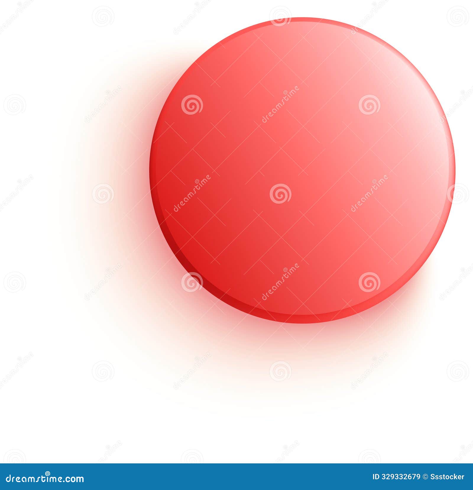 Red Notification Circle Template. Empty Realistic Label Stock Vector ...