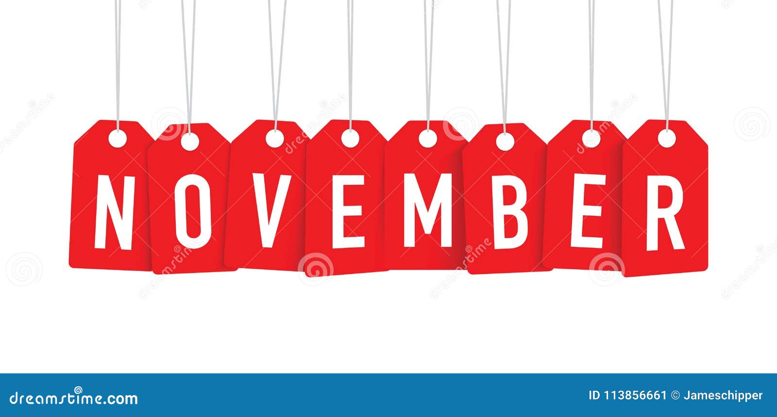 Red November tag stock vector. Illustration of business - 113856661