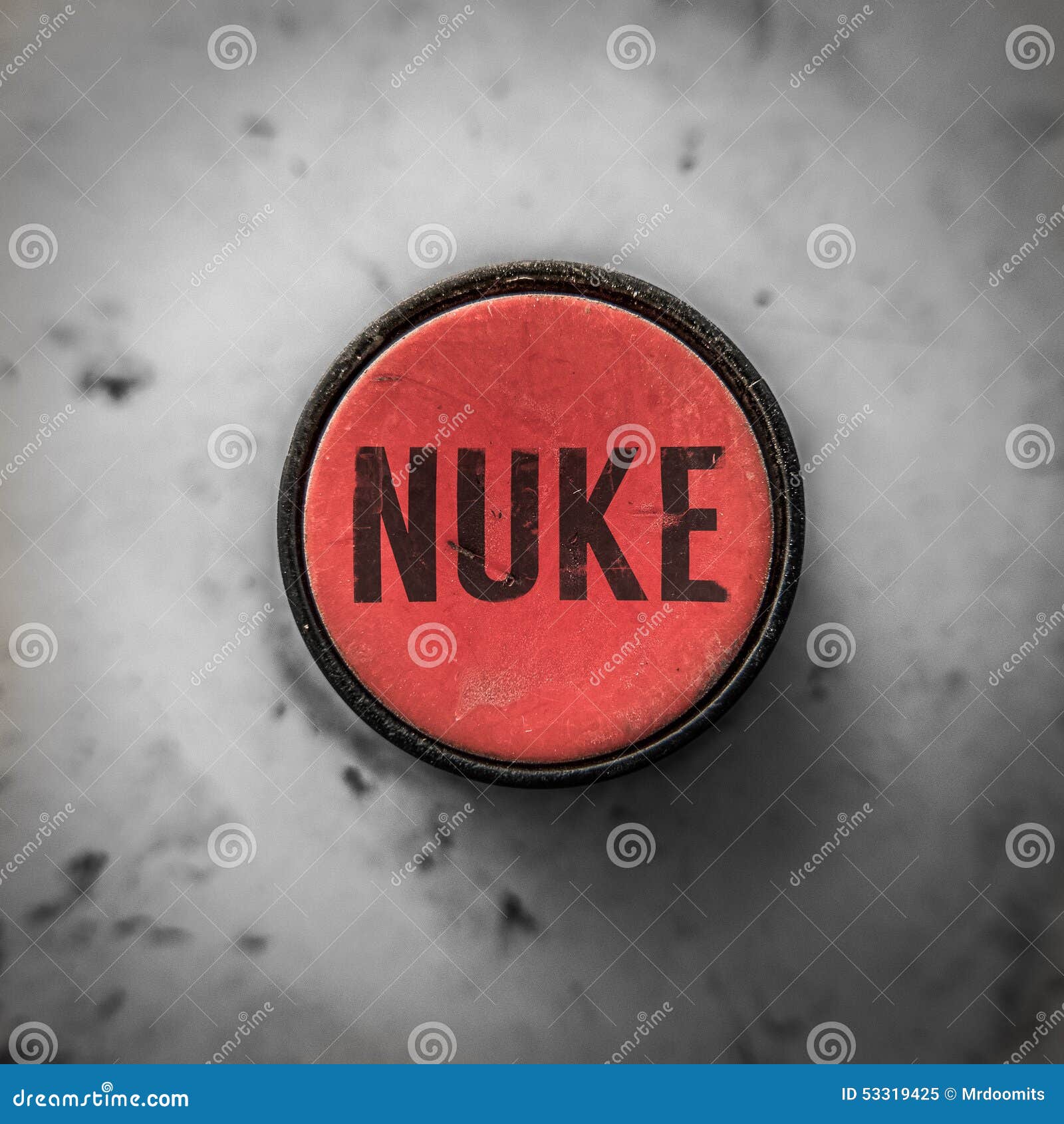Red Nuke Button stock image. Image of beware, dangerous - 53319425